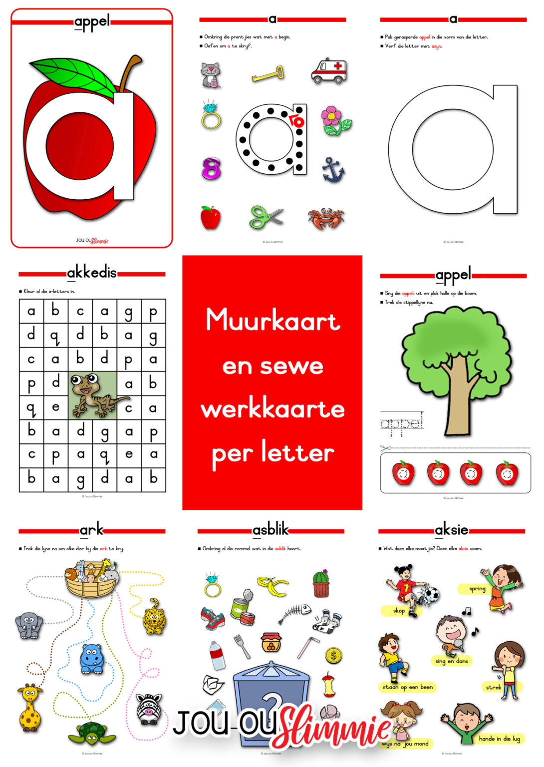 Graad R-alfabetpak - Jou Ou Slimmie
