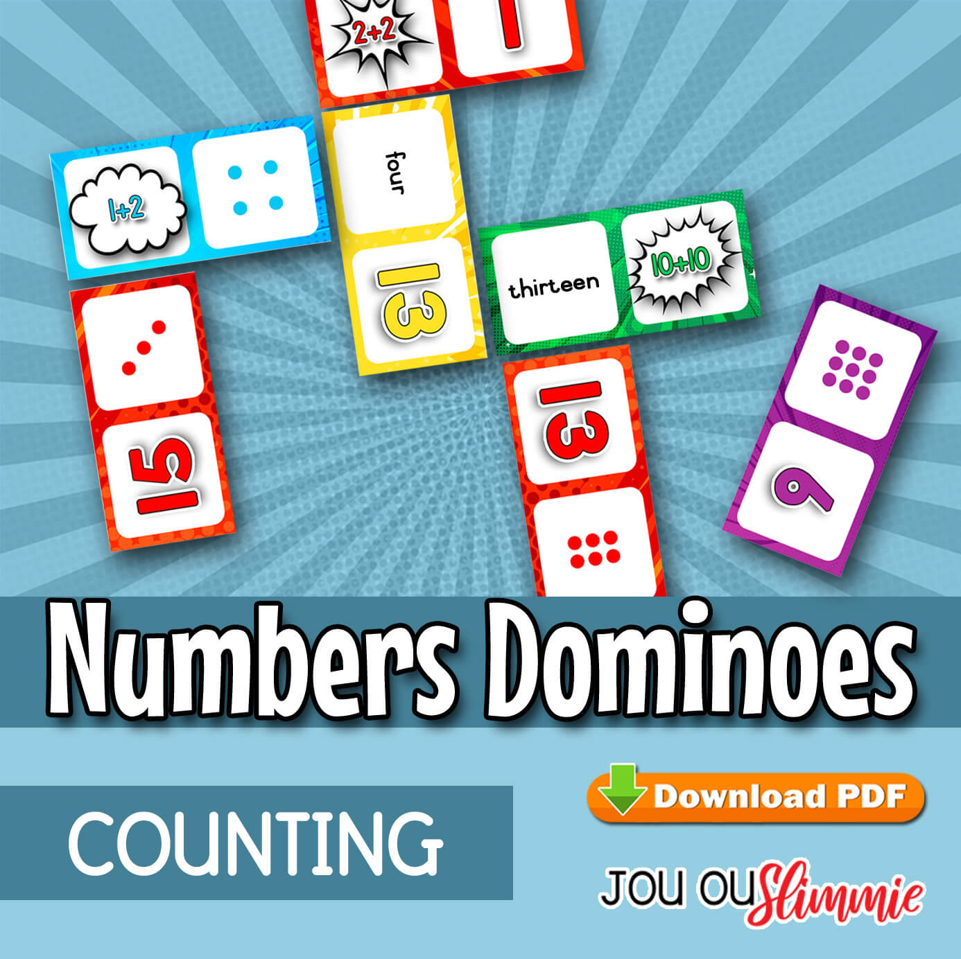 Numbers Dominoes - Jou Ou Slimmie