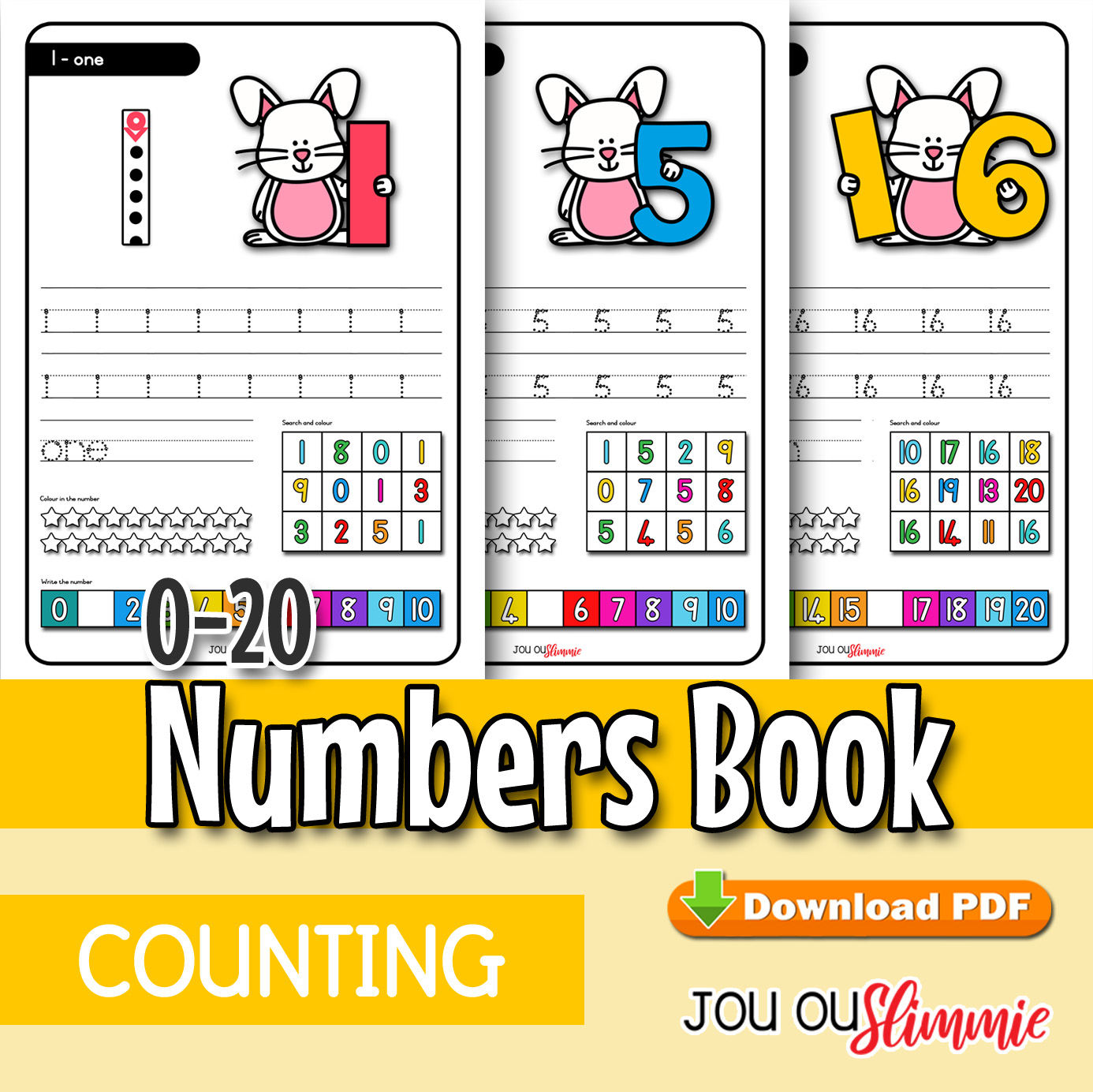 Numbers Book 0-20 - Jou Ou Slimmie