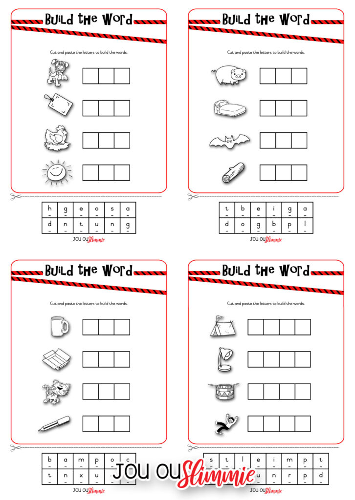 Build the Words | Short Vowels - Jou Ou Slimmie