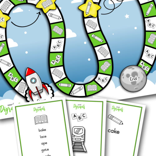 Vowel Digraphs Board Game - Jou Ou Slimmie