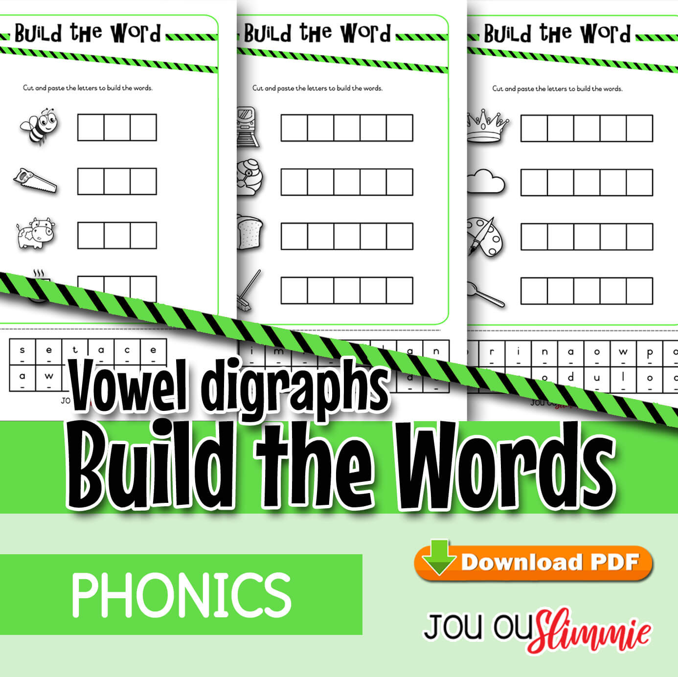 Build the Words | Vowel Digraphs - Jou Ou Slimmie