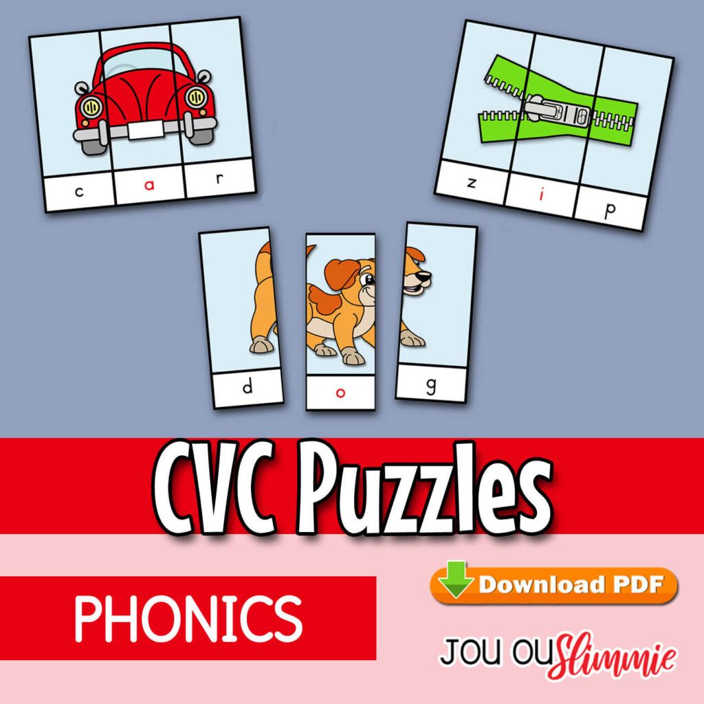 CVC Word Puzzles - Jou Ou Slimmie