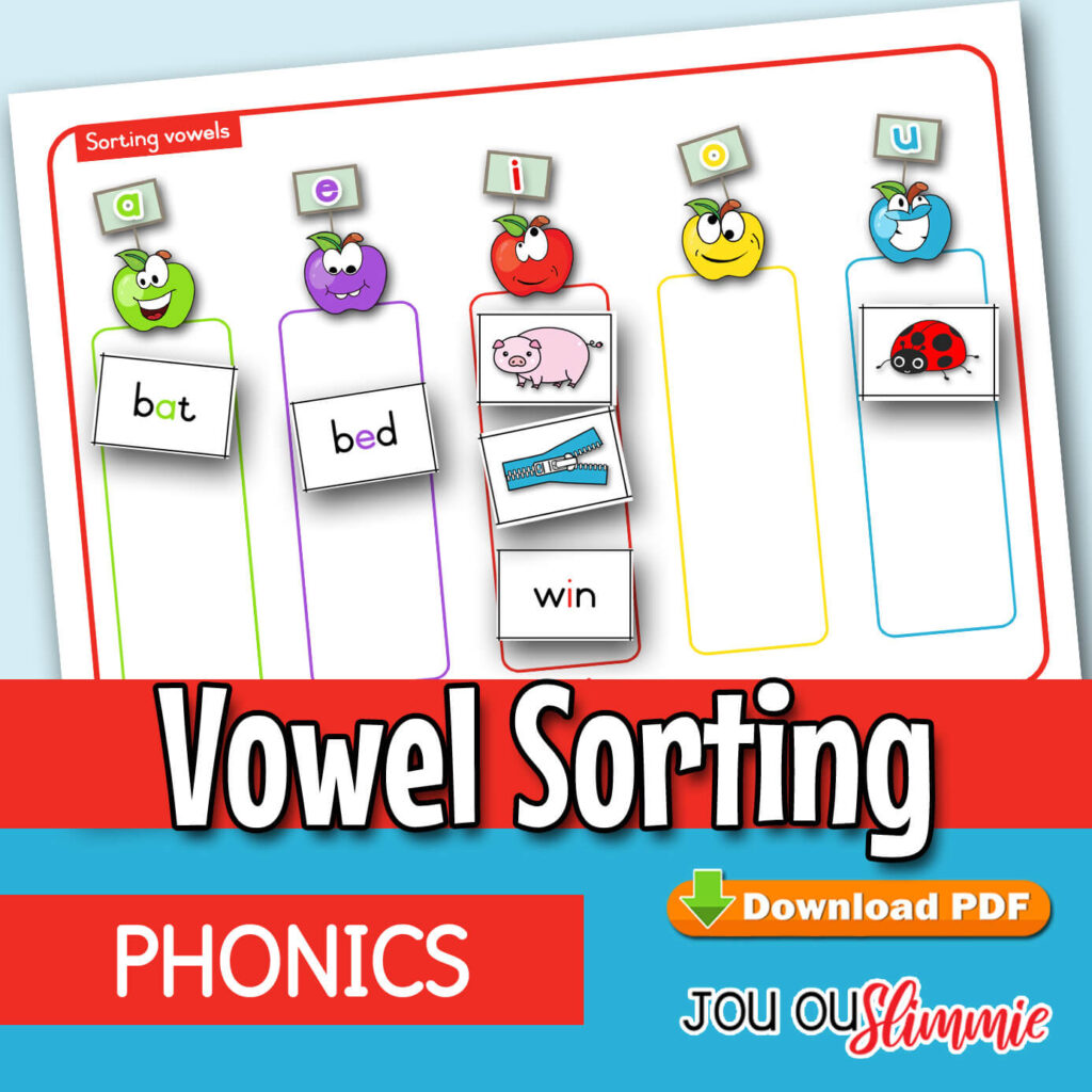 Vowel Sorting | Short Vowels - Jou Ou Slimmie