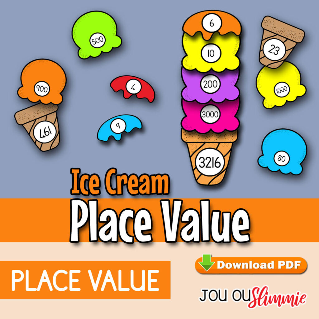 Ice Cream Place Value - Jou Ou Slimmie