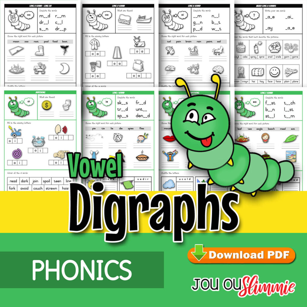 Vowel Digraphs Workbook - Jou Ou Slimmie