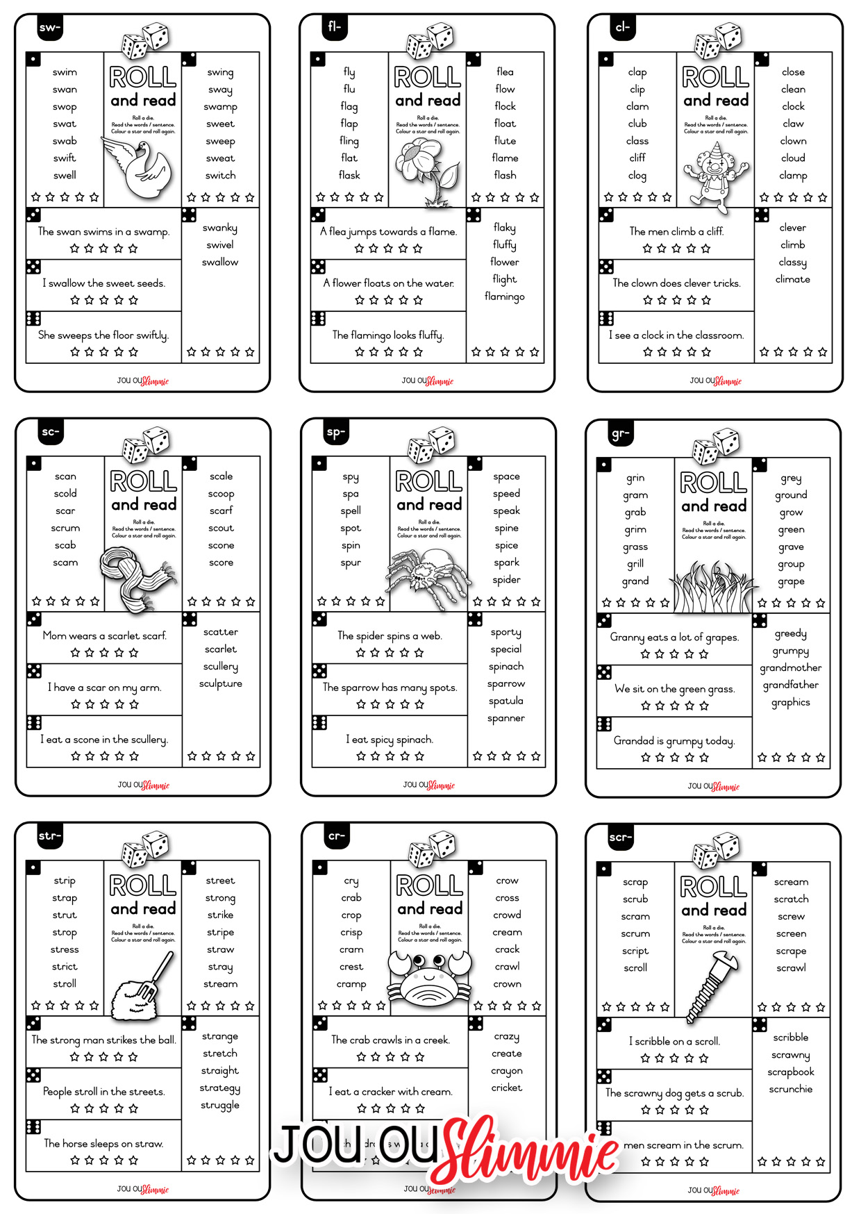 Roll and Read Beginning Blends - Jou Ou Slimmie