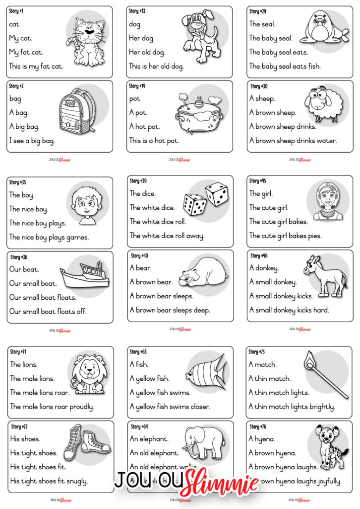 Easy Sentences | Reading Cards - Jou Ou Slimmie