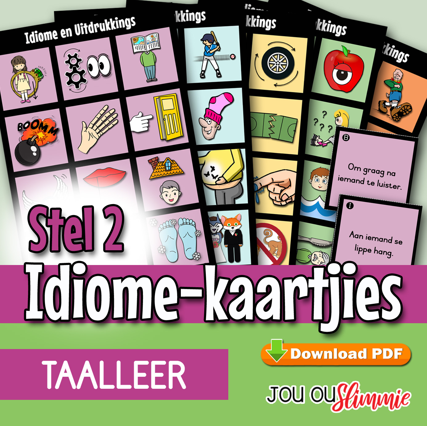 Idiome-kaartjies | Stel 2 - Jou Ou Slimmie