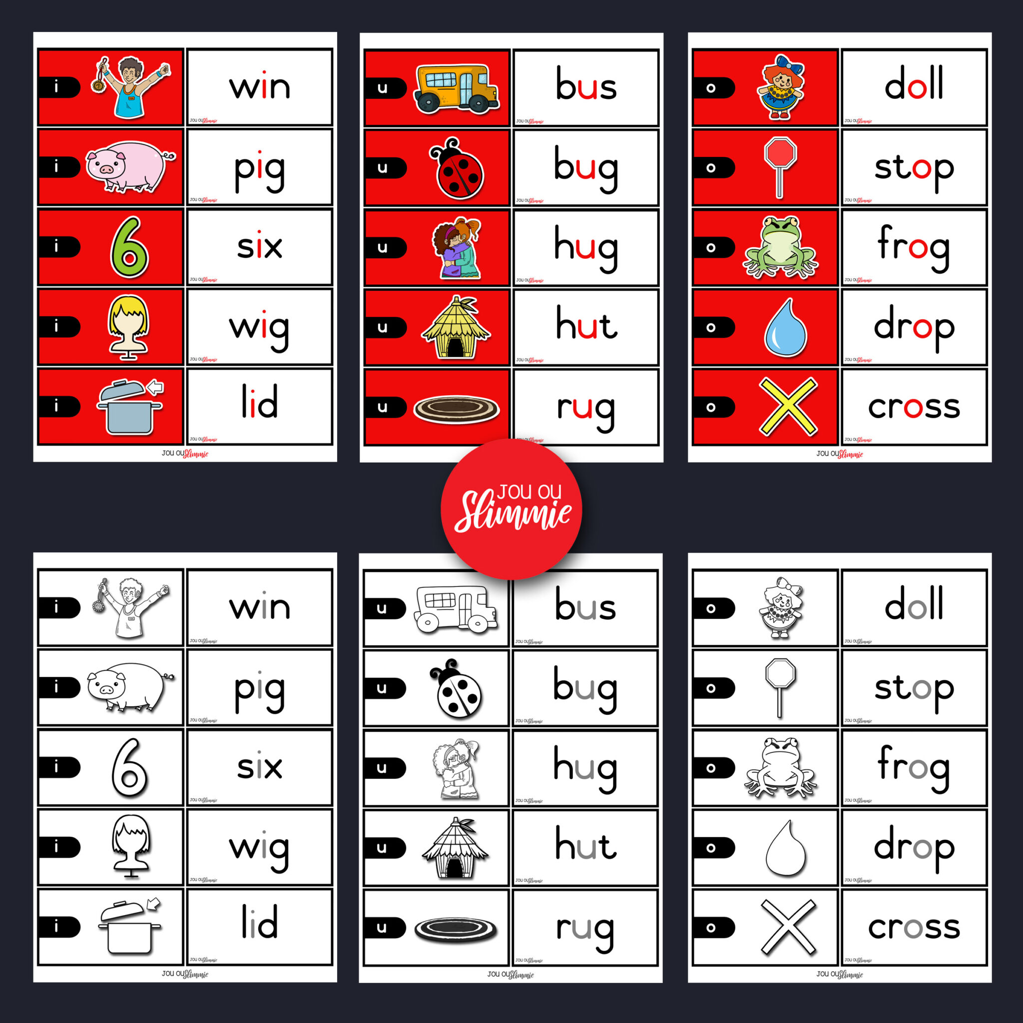 Short Vowels | Flashcards - Jou Ou Slimmie