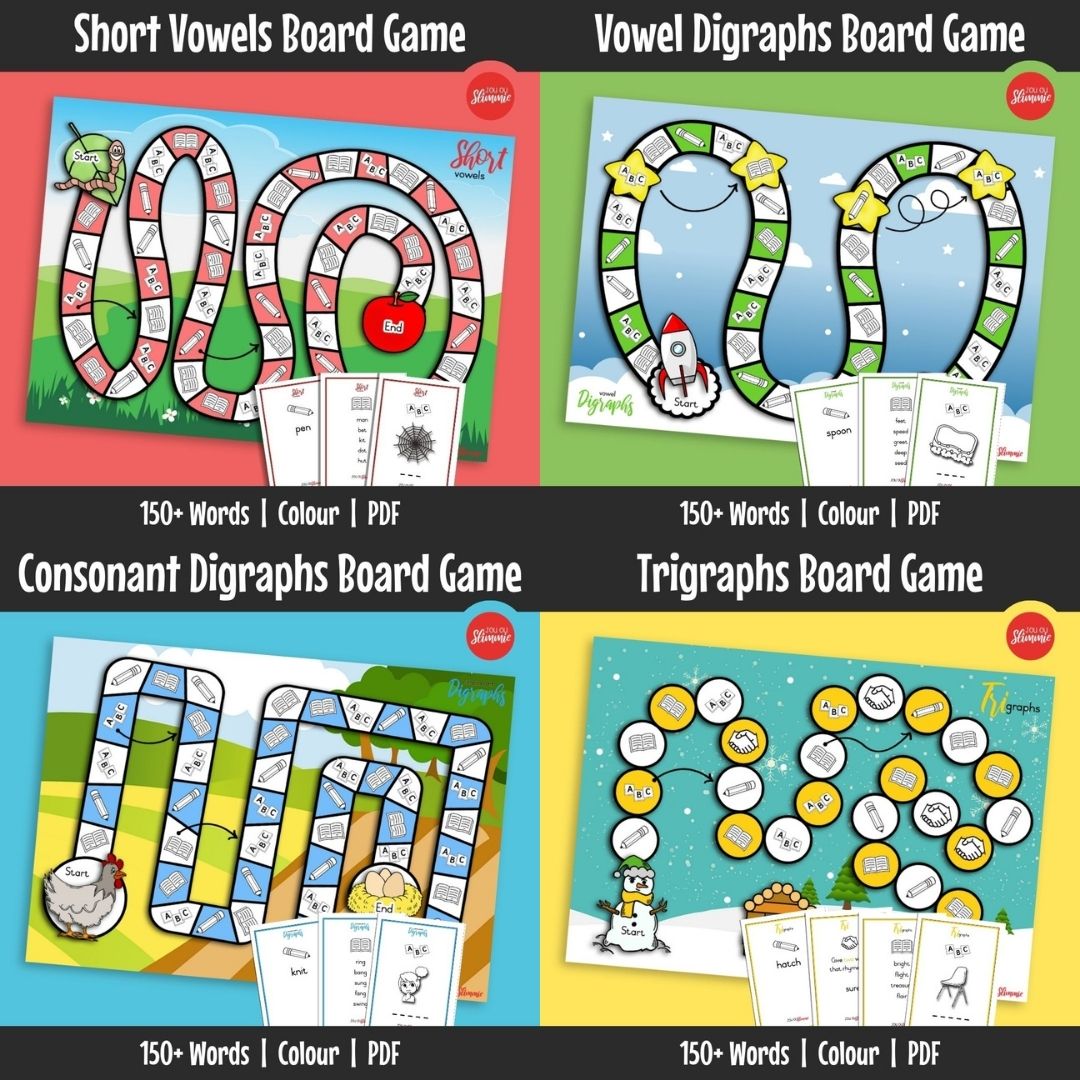 Phonics Board Games | Bundle - Jou Ou Slimmie